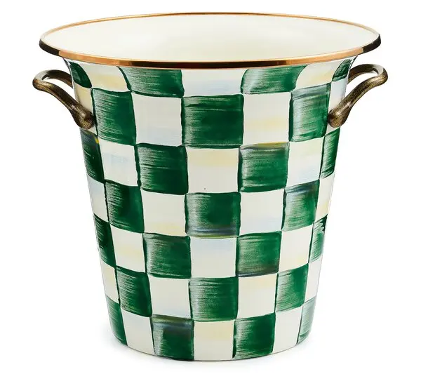 MACKENZIE-CHILDS Emerald Check Wine Cooler - One-color