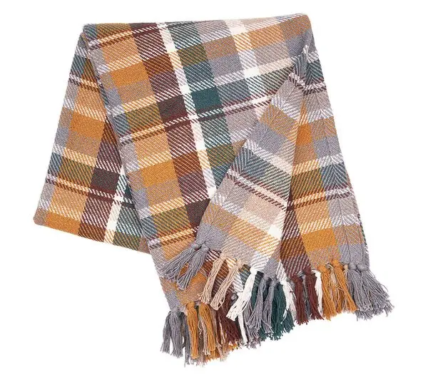 VALERIE PARR HILL Aspen Plaid Throw Blanket Valerie