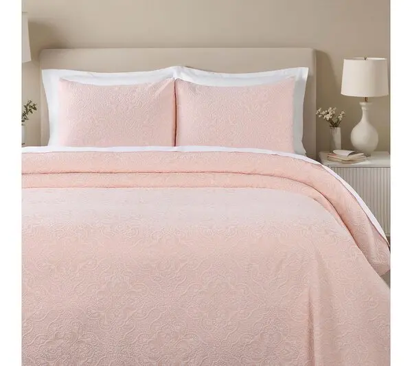 SUPERIOR Enzy Floral Matelasse Bedspread & Sham Set, Call King