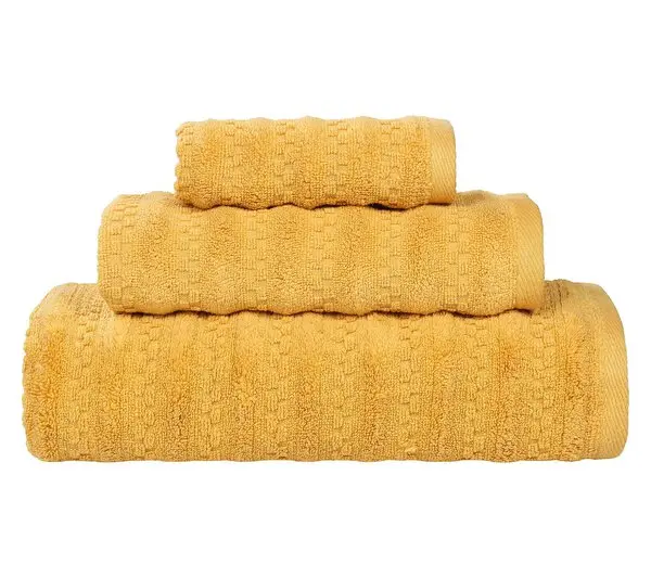 SUPERIOR 3 Piece Zuma Zero Twist Cotton Soft Towel Set