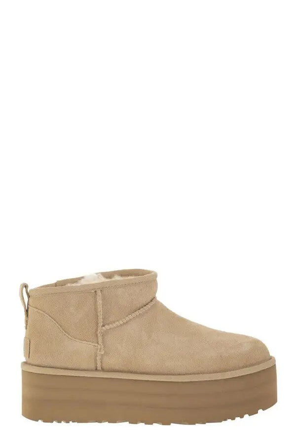 UGG Ultra Mini Classic Platform Boots - Beige