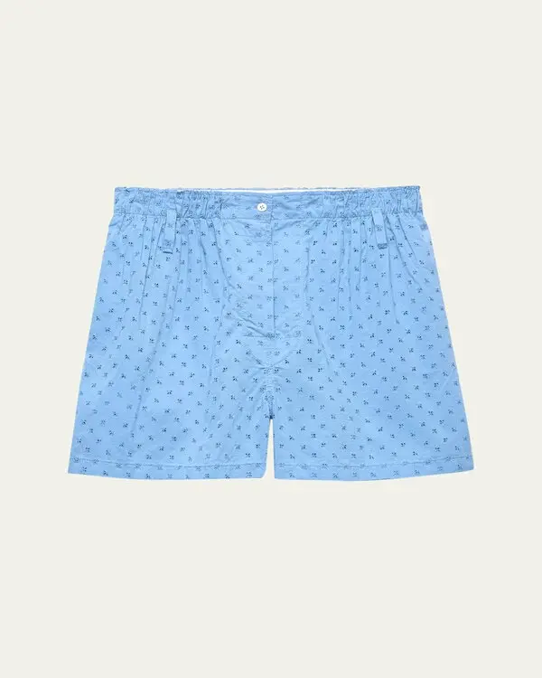 Prada Floral Eyelet Poplin Shorts