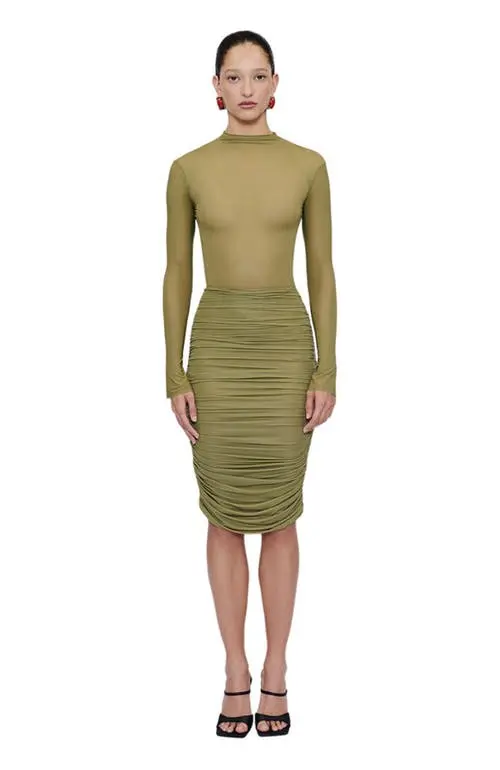 MAYGEL CORONEL Dasos Midi Skirt - Kale