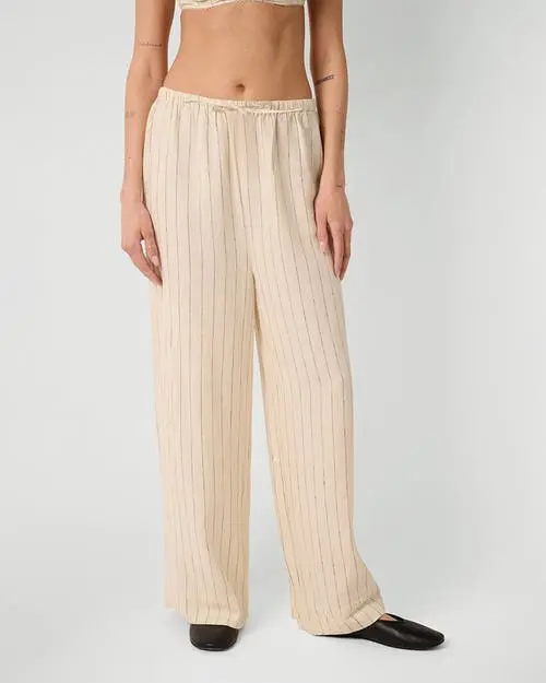 WeWoreWhat Tie Waist Straight Leg Pant