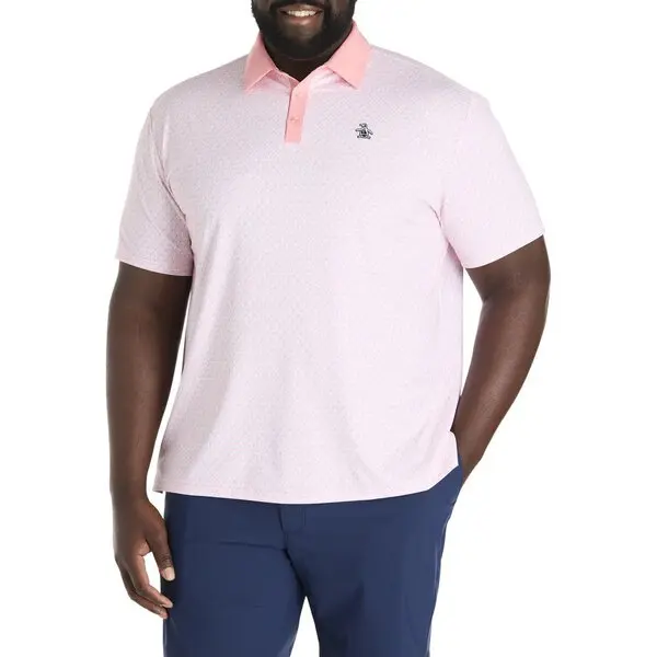 ORIGINAL PENGUIN Big & Tall Allover Pete Polo Shirt - Murex Shell