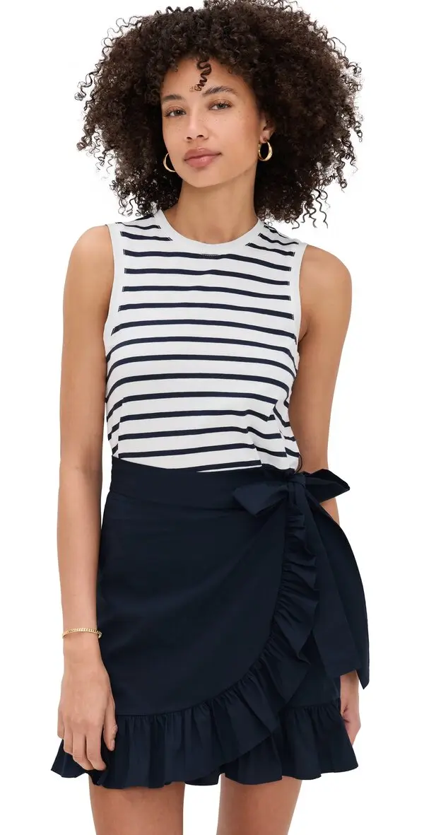 Cinq À Sept Stripe Mahlia Mini Dress - Navy/navy