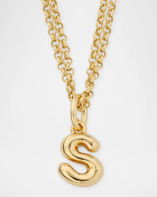 ROXANNE ASSOULIN Puffy Initial Necklace - Gold