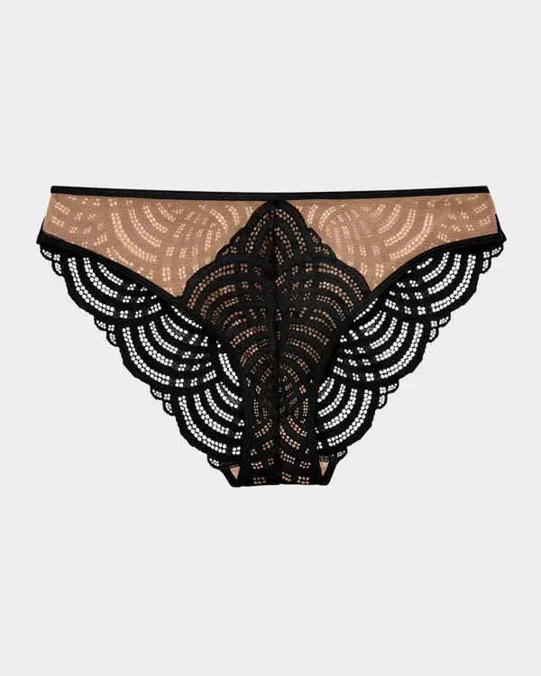 THIRDLOVE Deco Lace Bikini - Black