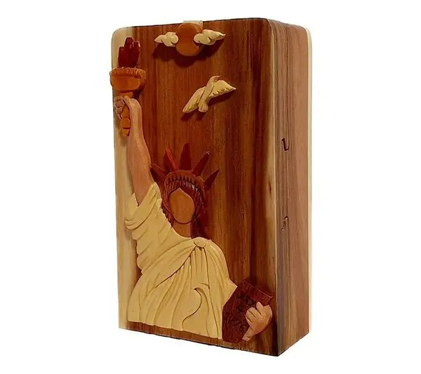 CARVER DAN'S Statue Of Liberty Puzzle Box
