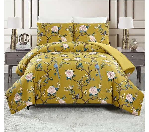 Dee Ocleppo Bird Chinoiserie 3pc King Comforterset