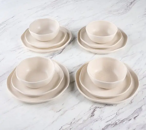 JESSIE JAMES DECKER 12-piece Ceramic Dinnerware Set