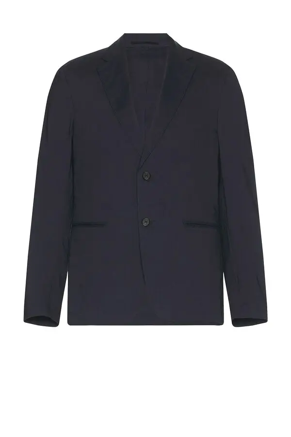 Theory Stretch Linen Clinton Blazer In Navy