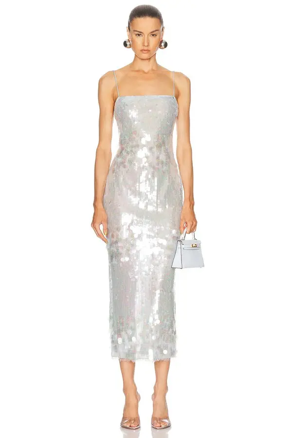 Retrofete Alana Sequined Dress - Ice Blue