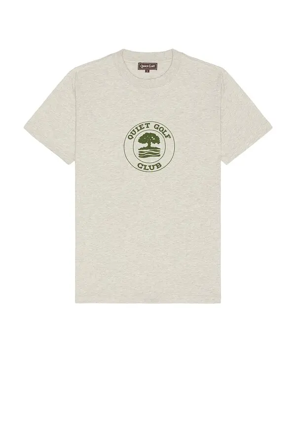 QUIET GOLF Quiet Oak Tee In Light Grey - Ash