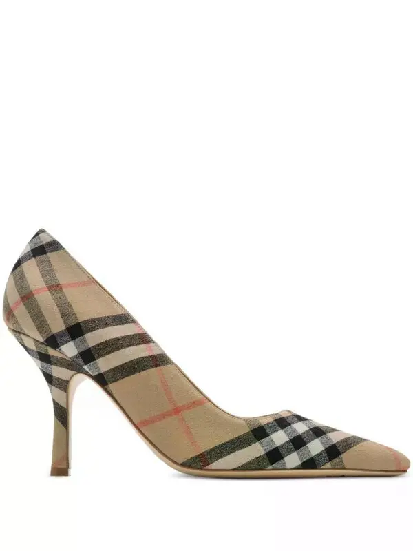 Burberry 90mm Checked Pumps