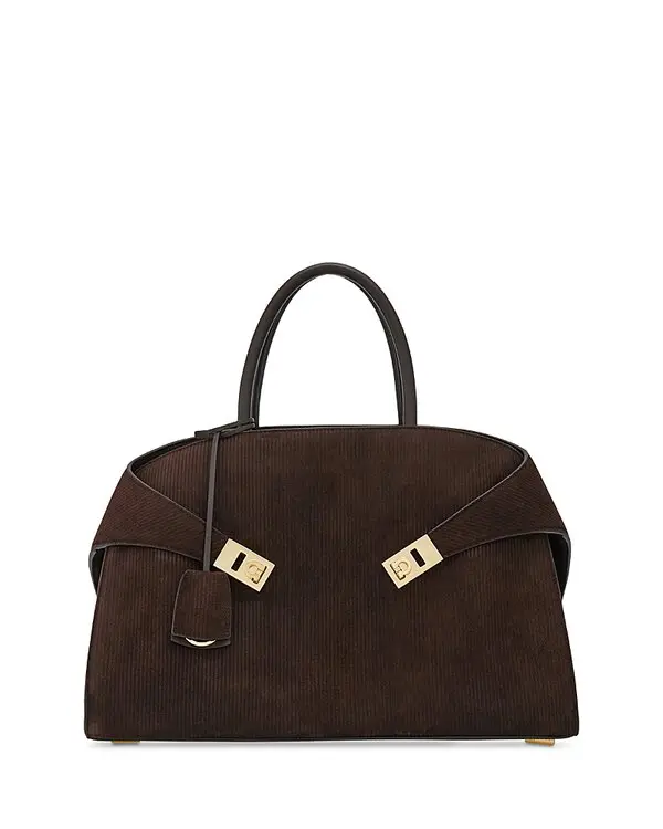 FERRAGAMO Hug Handbag - Testa Di Moro