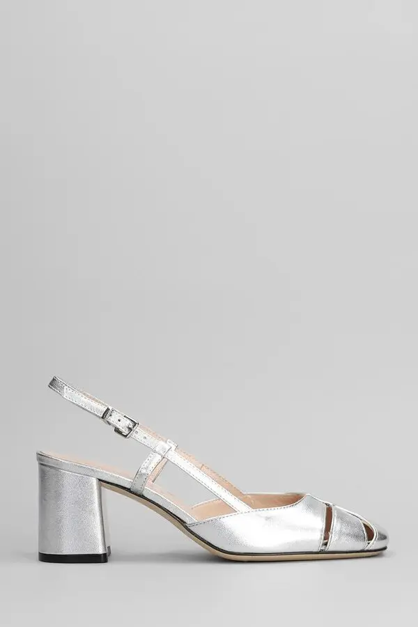EVALUNA Leather Slingback Pumps