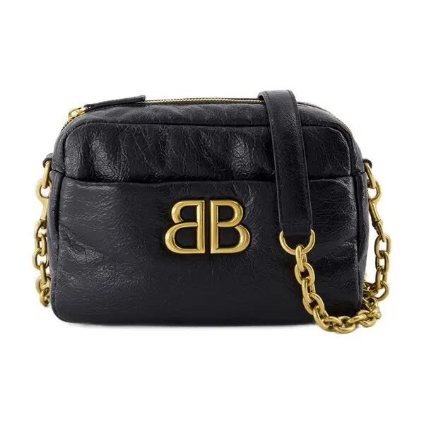 Balenciaga Monaco Camera Xs Crossbody - Black