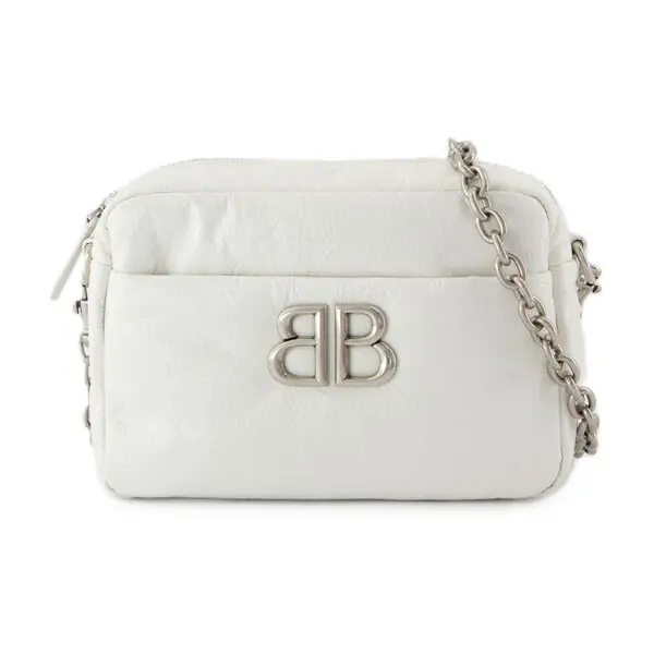 Balenciaga Monaco Camera Xs Shoulder Bag - White