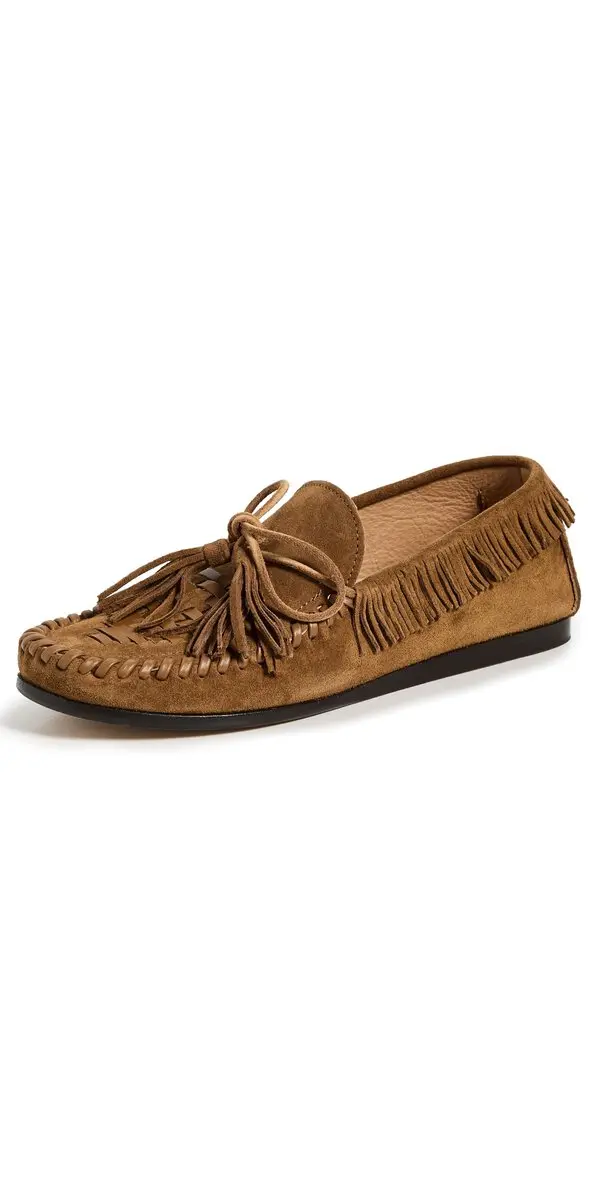Isabel Marant Fitza Suede Moccasins - Cognac