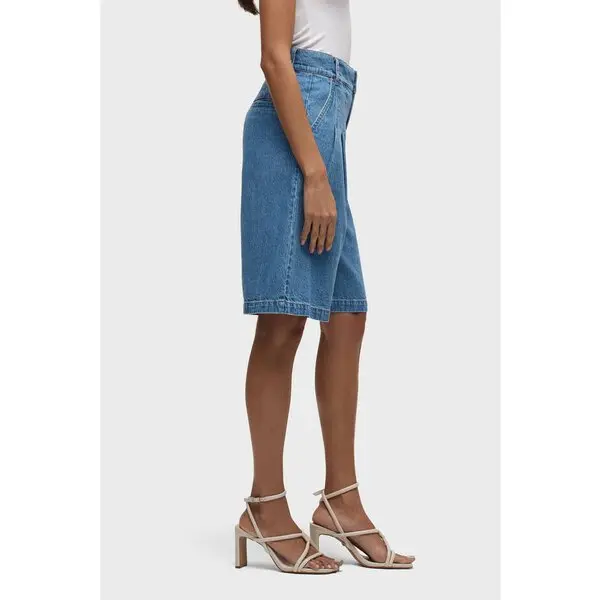 Hudson Jeans Pleated Bermuda Denim Shorts