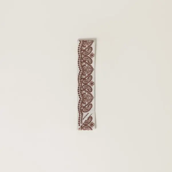 Miu Miu Printed Poplin Scarf - Ivory