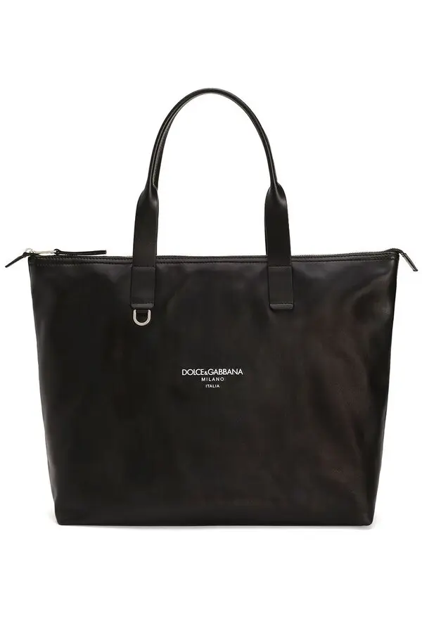 Dolce & Gabbana Leather Tote Bag - Black