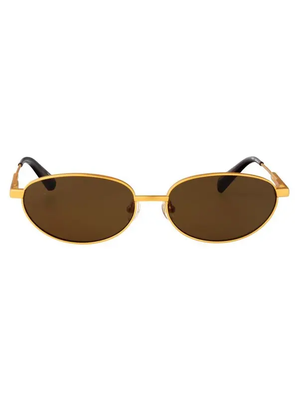 Jacquemus Alba Sunglasses - Matt Gold/ Metallic Brown/ Brown