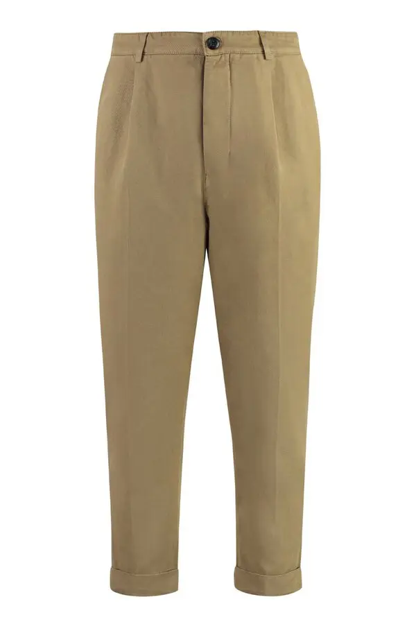 DONDUP Adam Stretch Cotton Chino Trousers - Beige