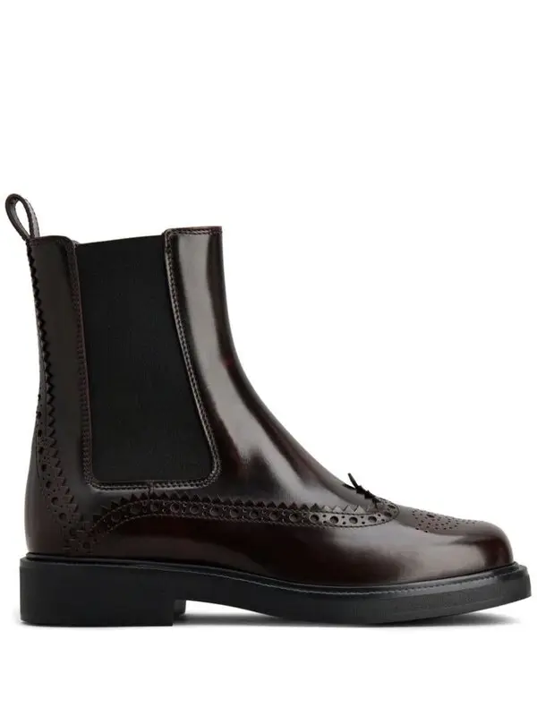 TOD'S Chelsea Ankle Boots With Elastic - Brown