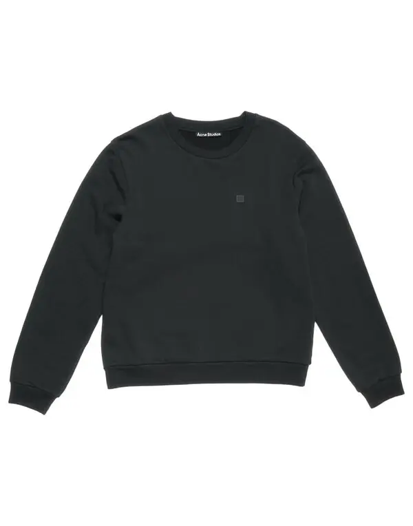 Acne Studios Face Patch Crewneck Sweatshirt - Black