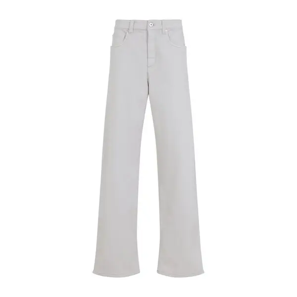 Brunello Cucinelli Garment Dyed Cotton Jeans - Grey