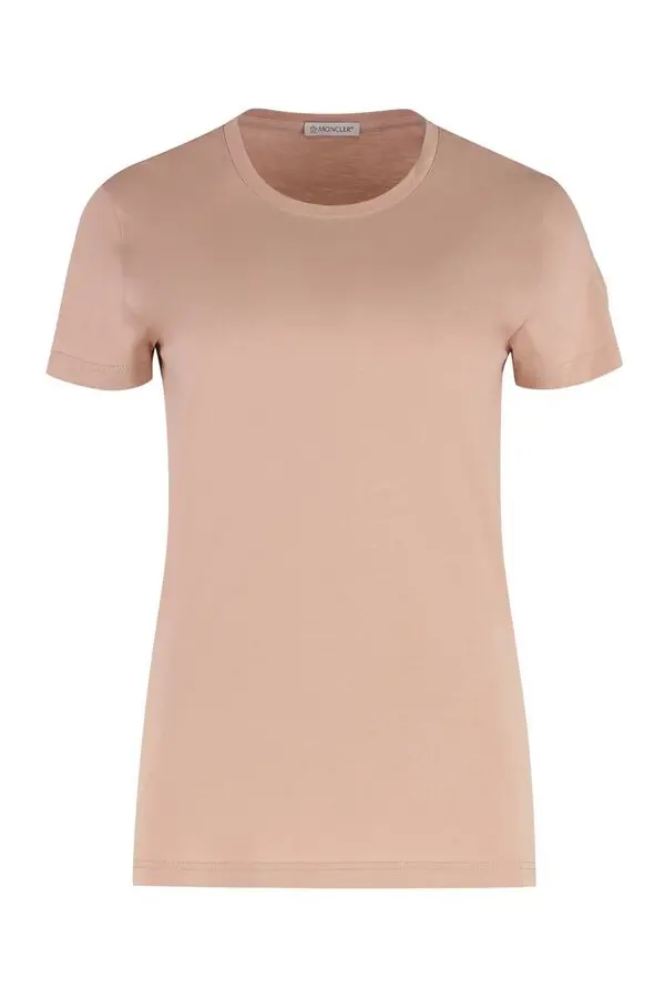 Moncler Cotton Crew-neck T-shirt - Pink