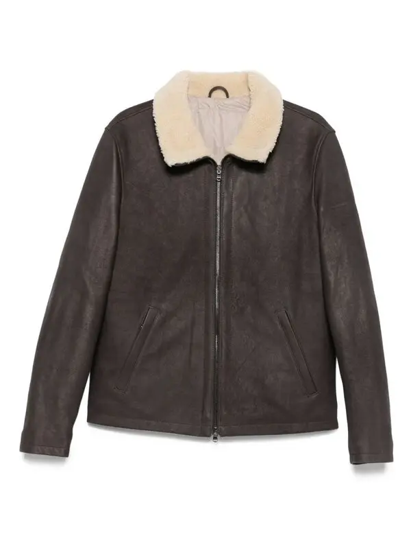 BARBA NAPOLI Dennis Shearling Jacket - Brown