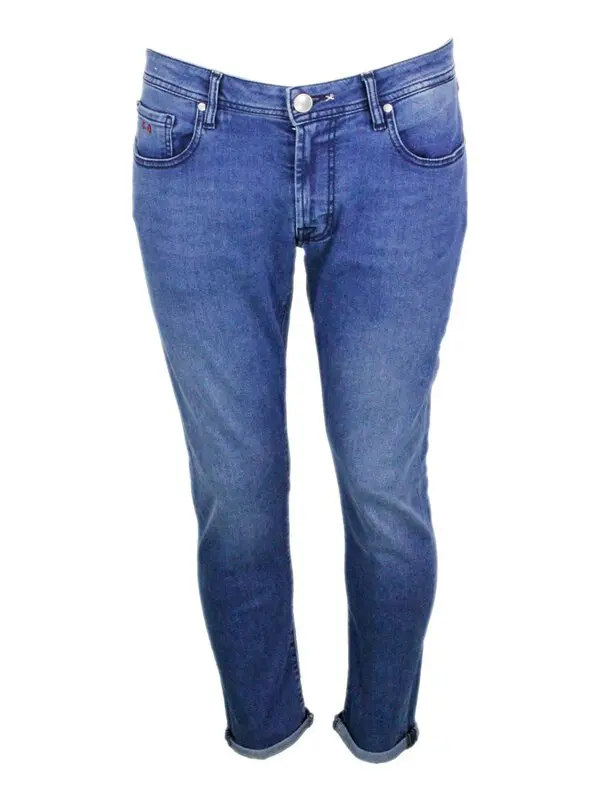 TRAMAROSSA Michelangelo Relaxed Fit Selvedge Trousers - Blue