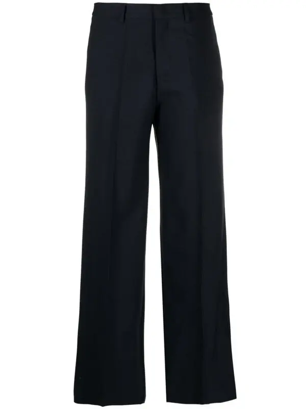 P.a.r.o.s.h Lillie Pressed-crease Wide-leg Pants - Blue