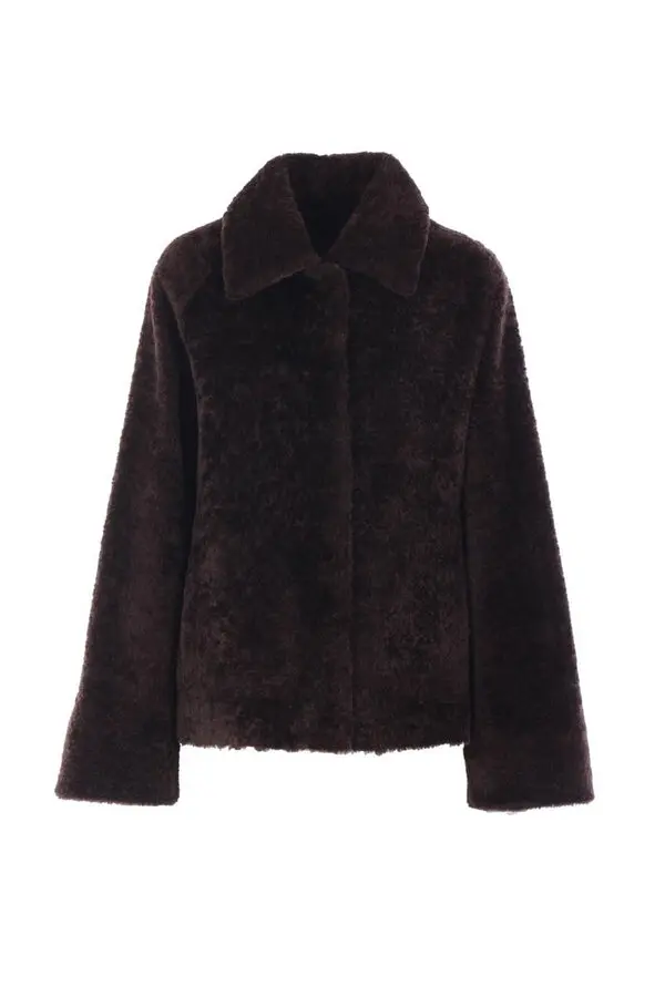 ARMA Hooded Leather Coat - Mud Brown