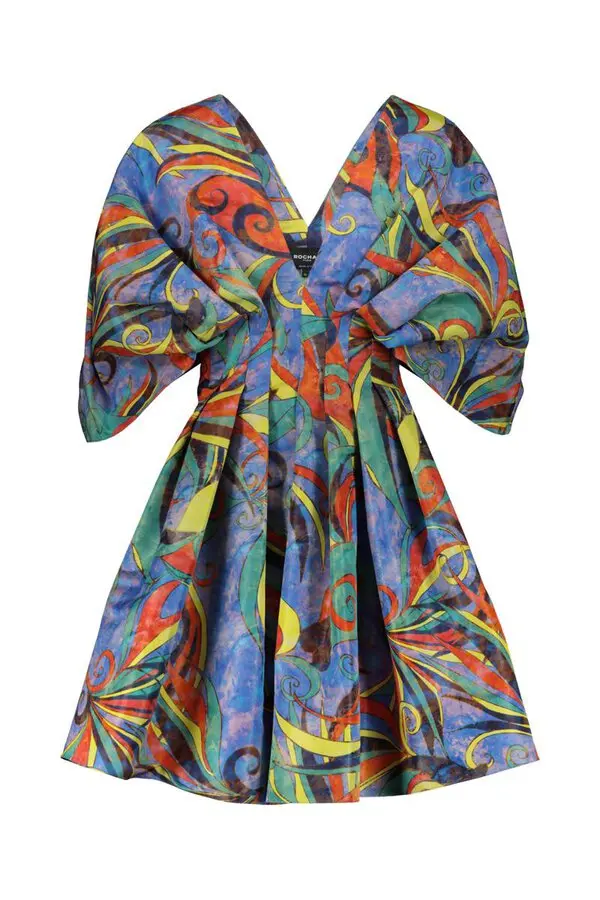 Rochas Printed Mini Dress - Multicolor