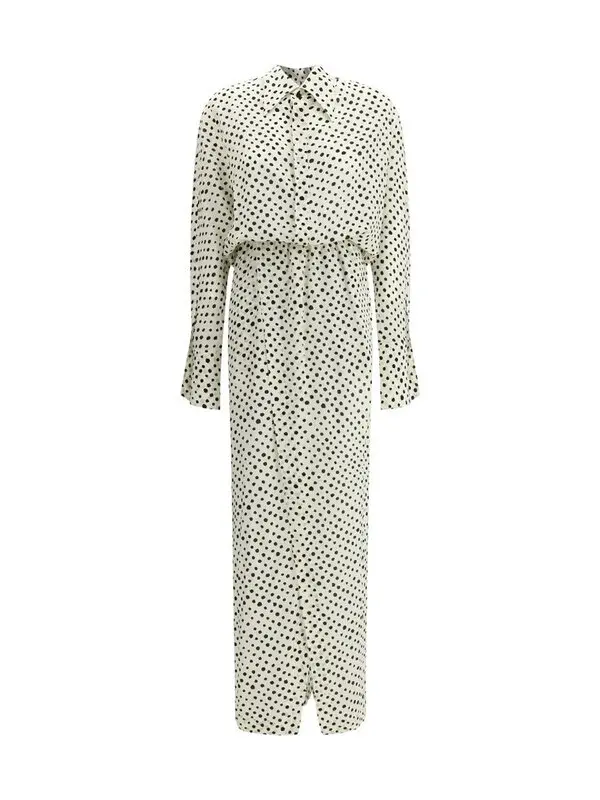 PETAR PETROV Polka Dot Silk Long Dress - Multicolour