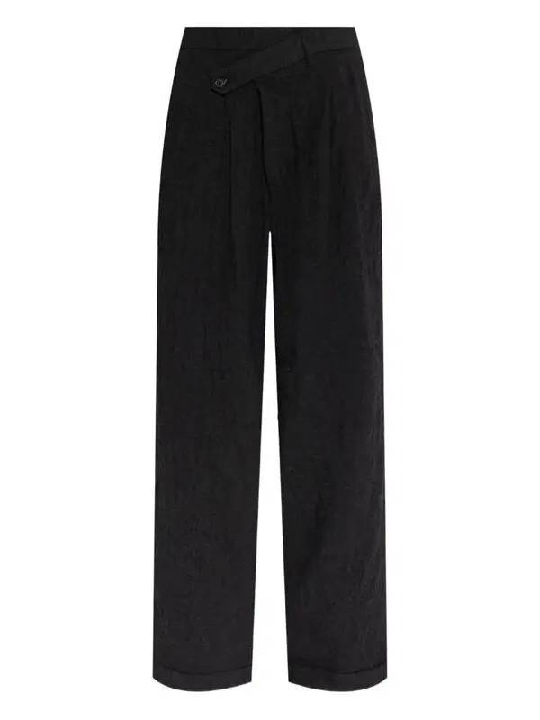 R13 Triple Pleat Crossover Trouser - Grey