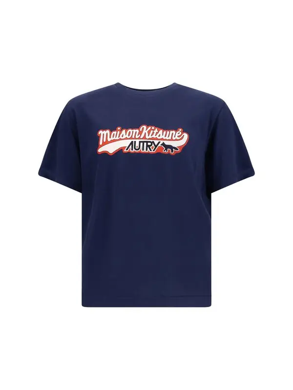 AUTRY X Maison Kitsuné Cotton T-shirt - Blue