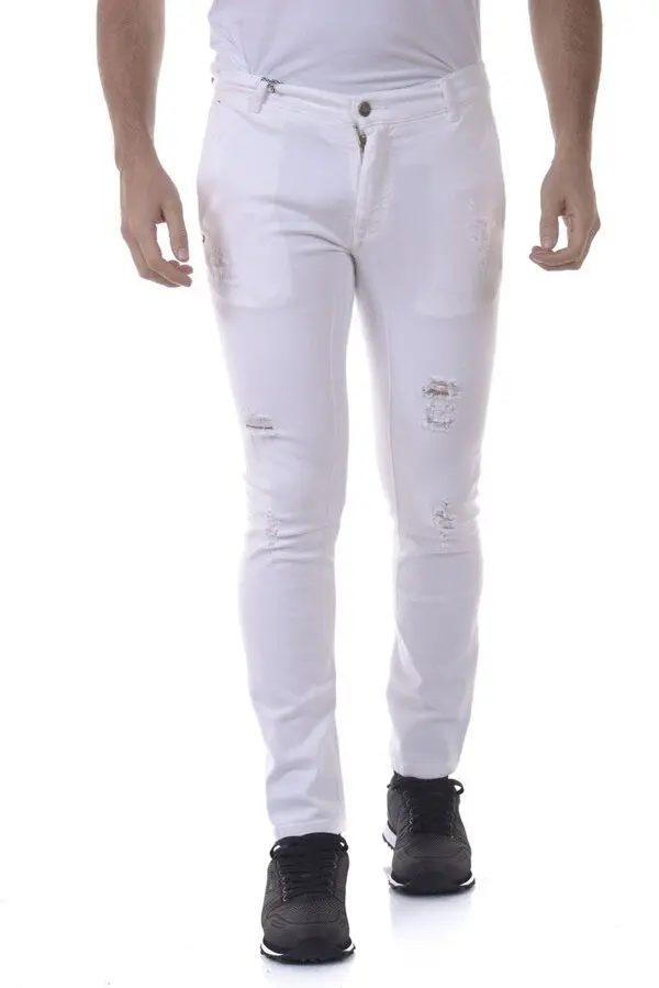 DANIELE ALESSANDRINI Straight Leg Jeans - White