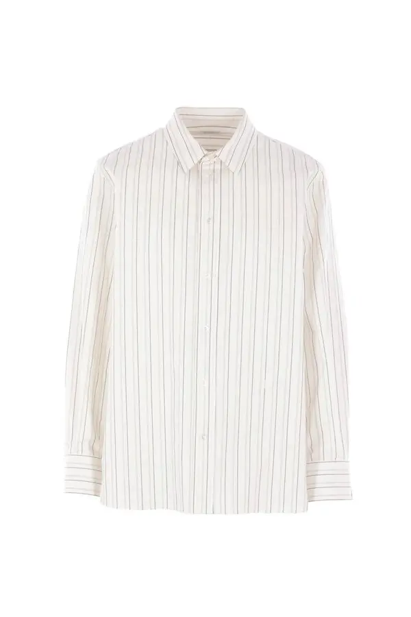 Saint Laurent Jersey Blouse - Craie+kaki+marron