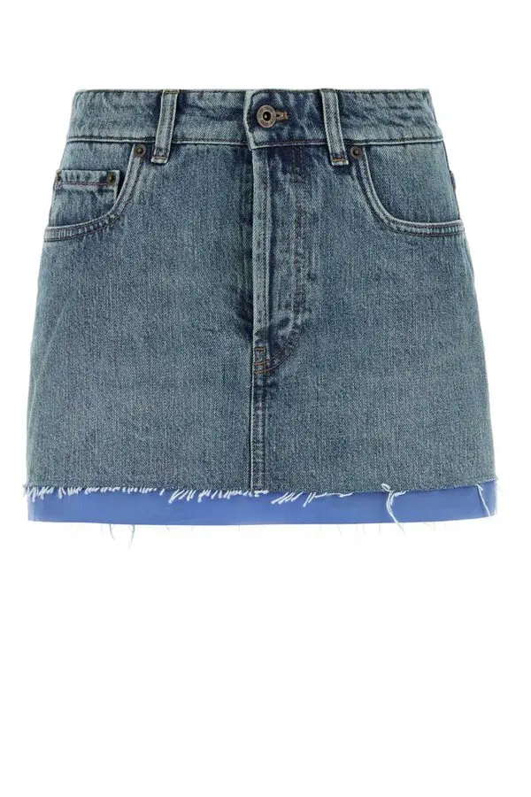 Miu Miu Denim Mini Skirt - Blue