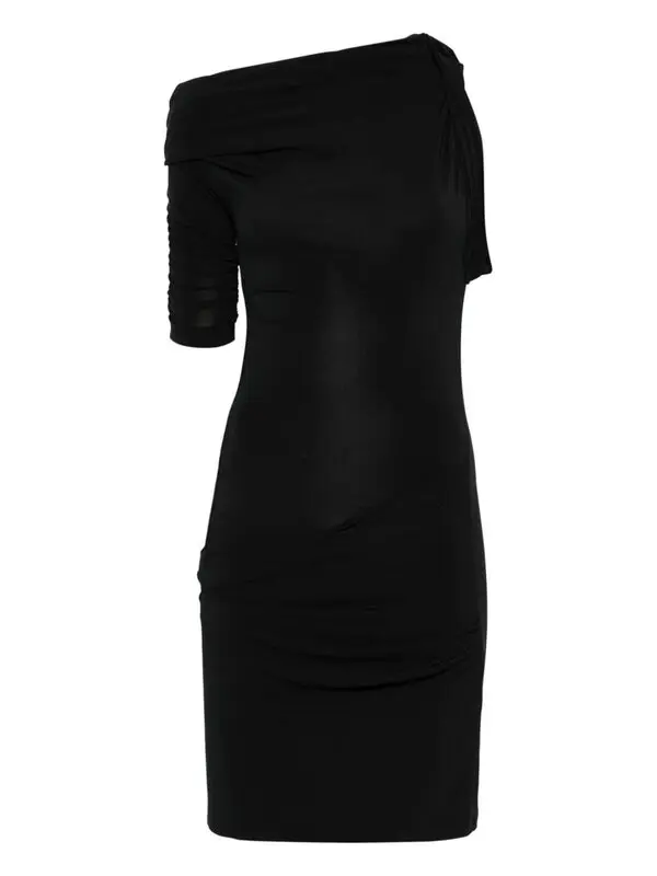 Jacquemus Draped One-shoulder Dress - Black