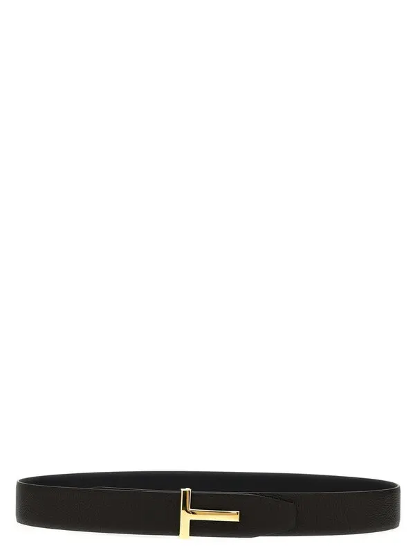 TOM FORD Buckle Logo Reversible Belt - Multicolor