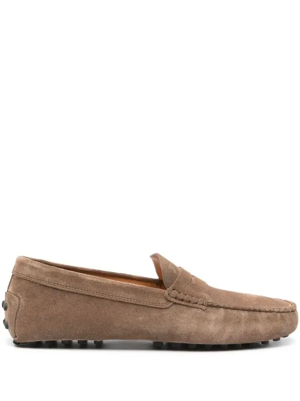 TOD'S Gommino Suede Loafers - Brown