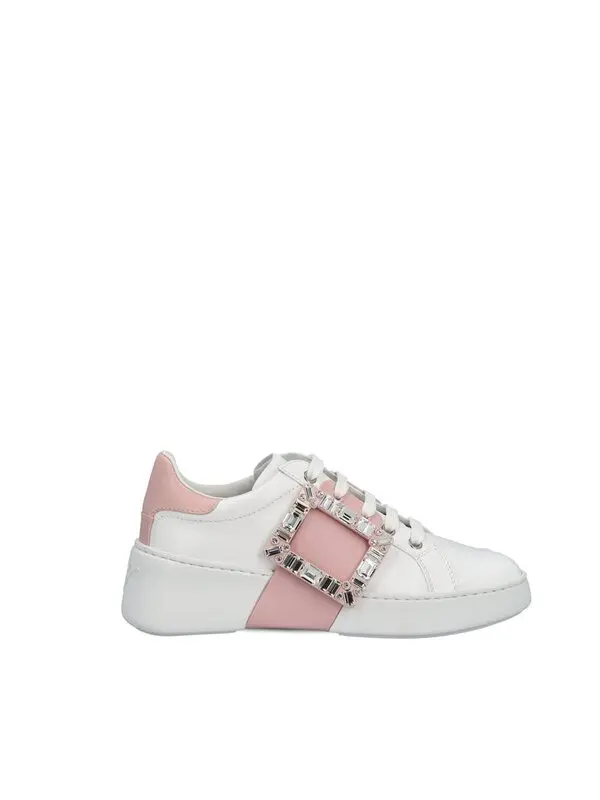 ROGER VIVIER Calfskin Sneakers - B001(bianco)+m401(rosa)