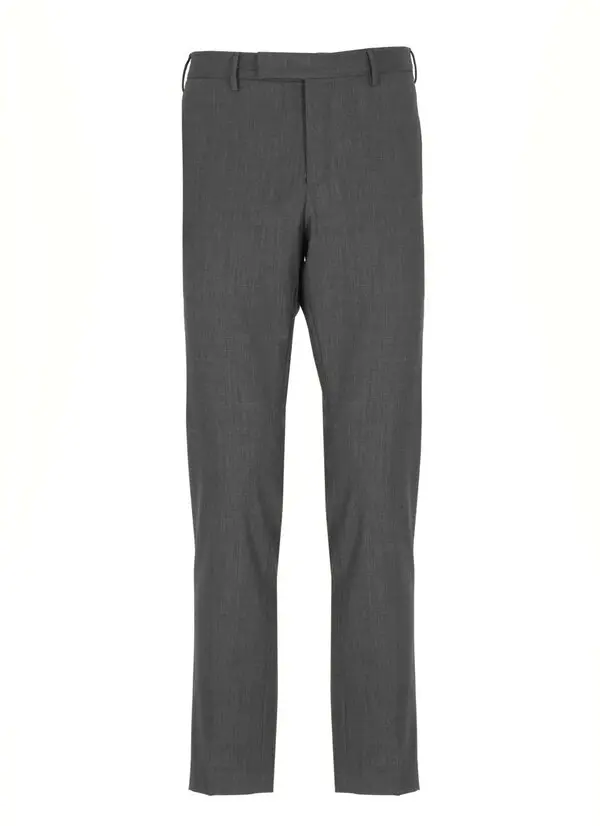 PT TORINO Tailored Virgin Wool Trousers - Grey