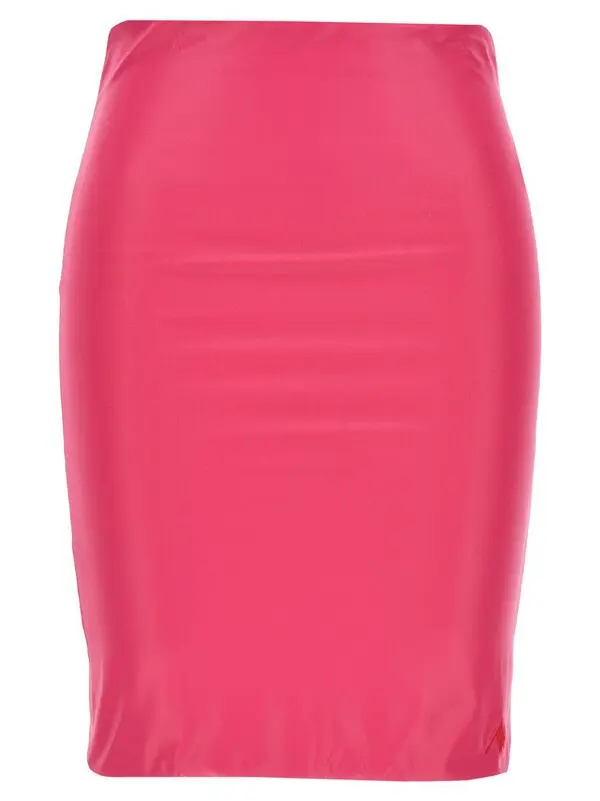 Attico Lycra Mini Skirt With Logo - Purple